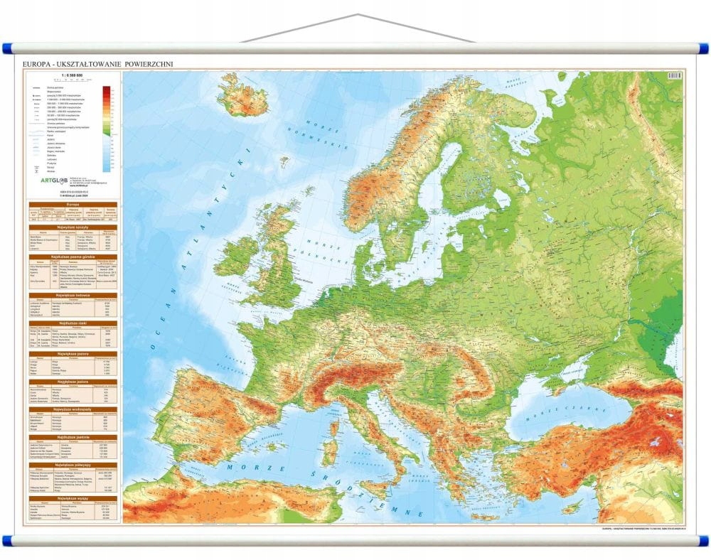 Europa 1:6 500 000. Mapa ścienna fizyczna Praca zbiorowa - 134.99PLN ... Europa 1:6 500 000. Mapa ścienna fizyczna Praca zbiorowa - 134.99PLN ...