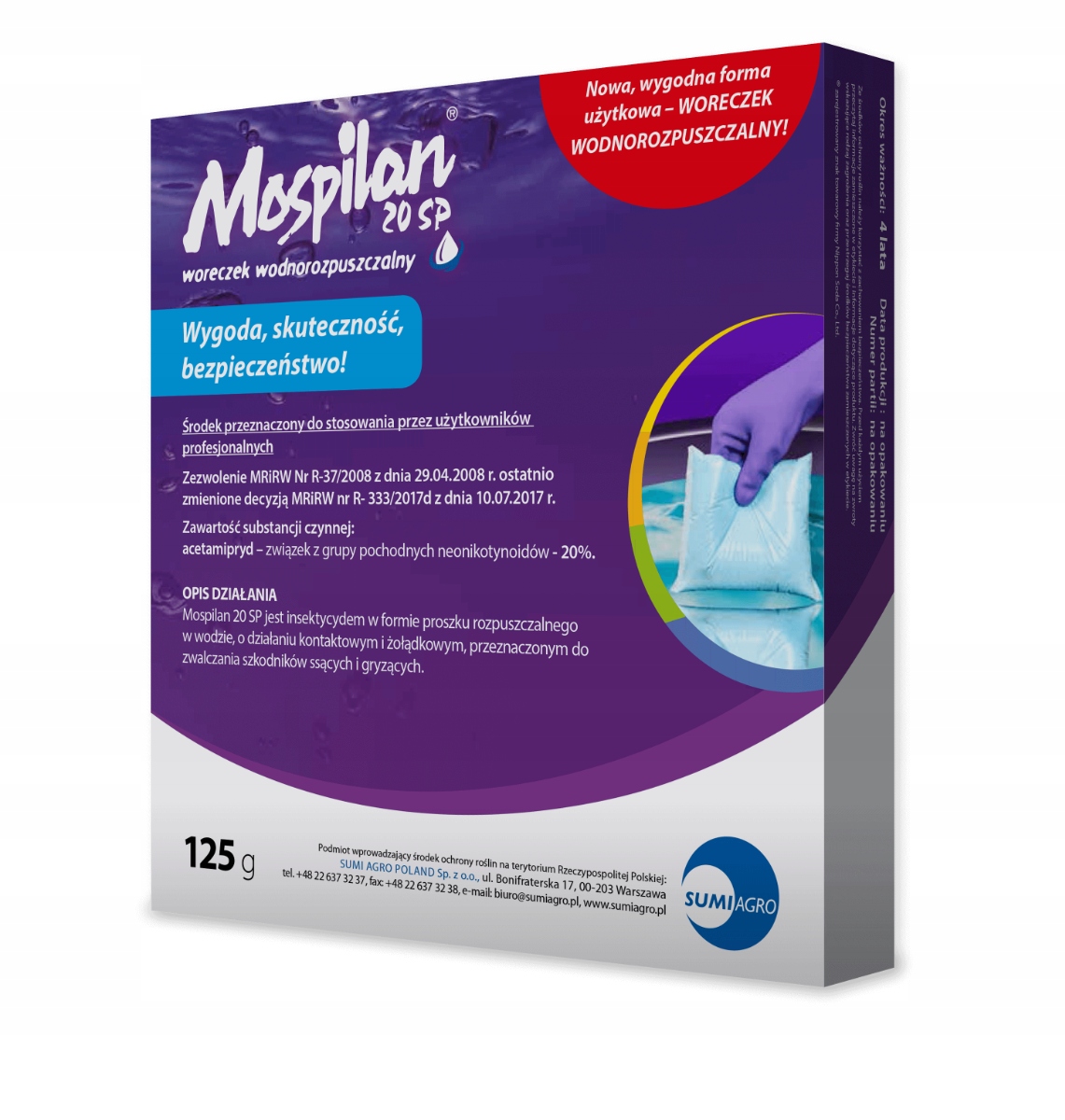 Mospilan 20 SP 125g (acetamipryd) - środek owadobójczy mszyca stonka ...