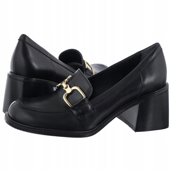 Buty Mokasyny Damskie Skórzane Ryłko Czarne 6XR31 13528351734 - Allegro.pl