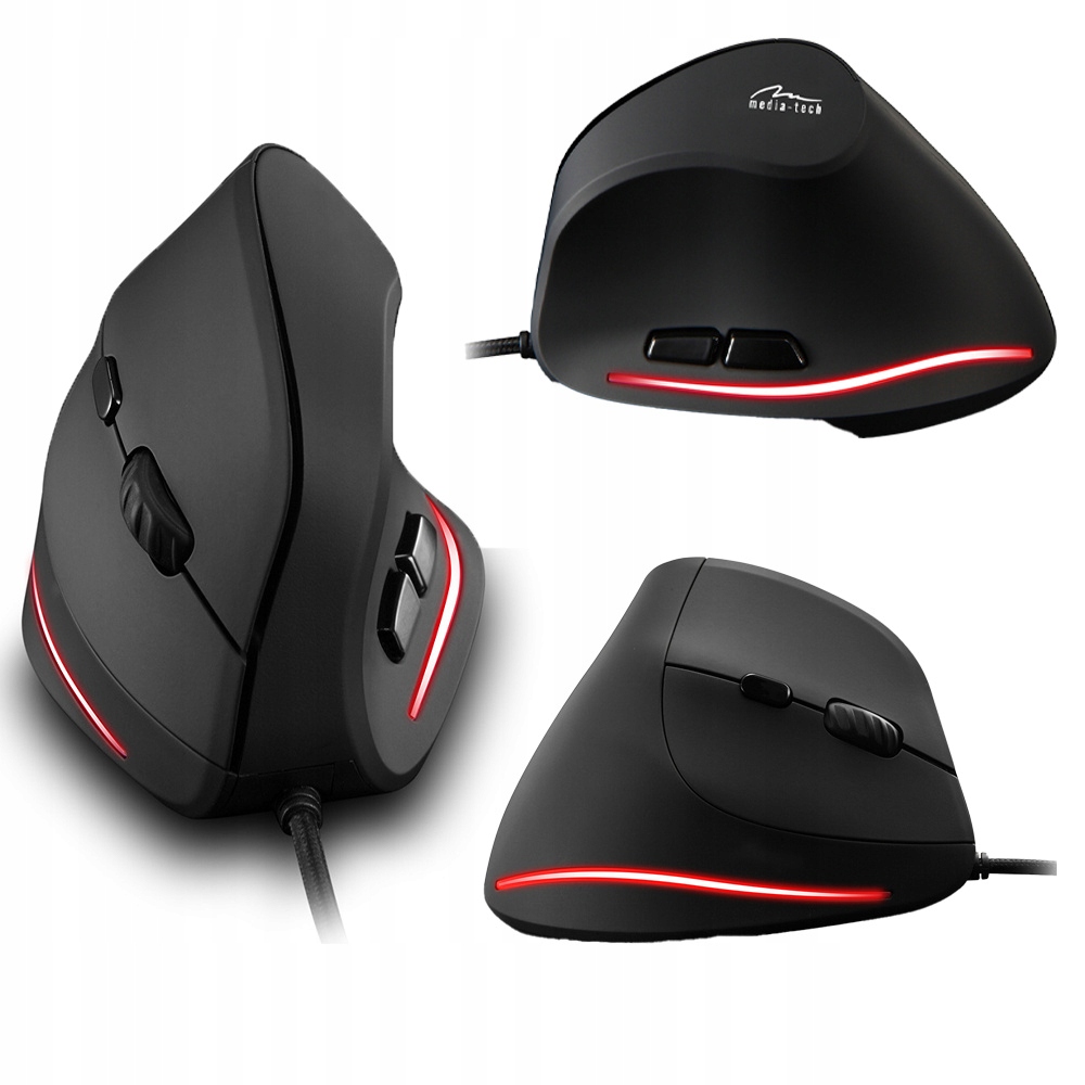 VERTIKÁLNA OPTICKÁ MYŠ ERGONOMICKÁ PRAVÁ MYŠ VERTIKÁLNA DRÔTOVÁ - Allegro