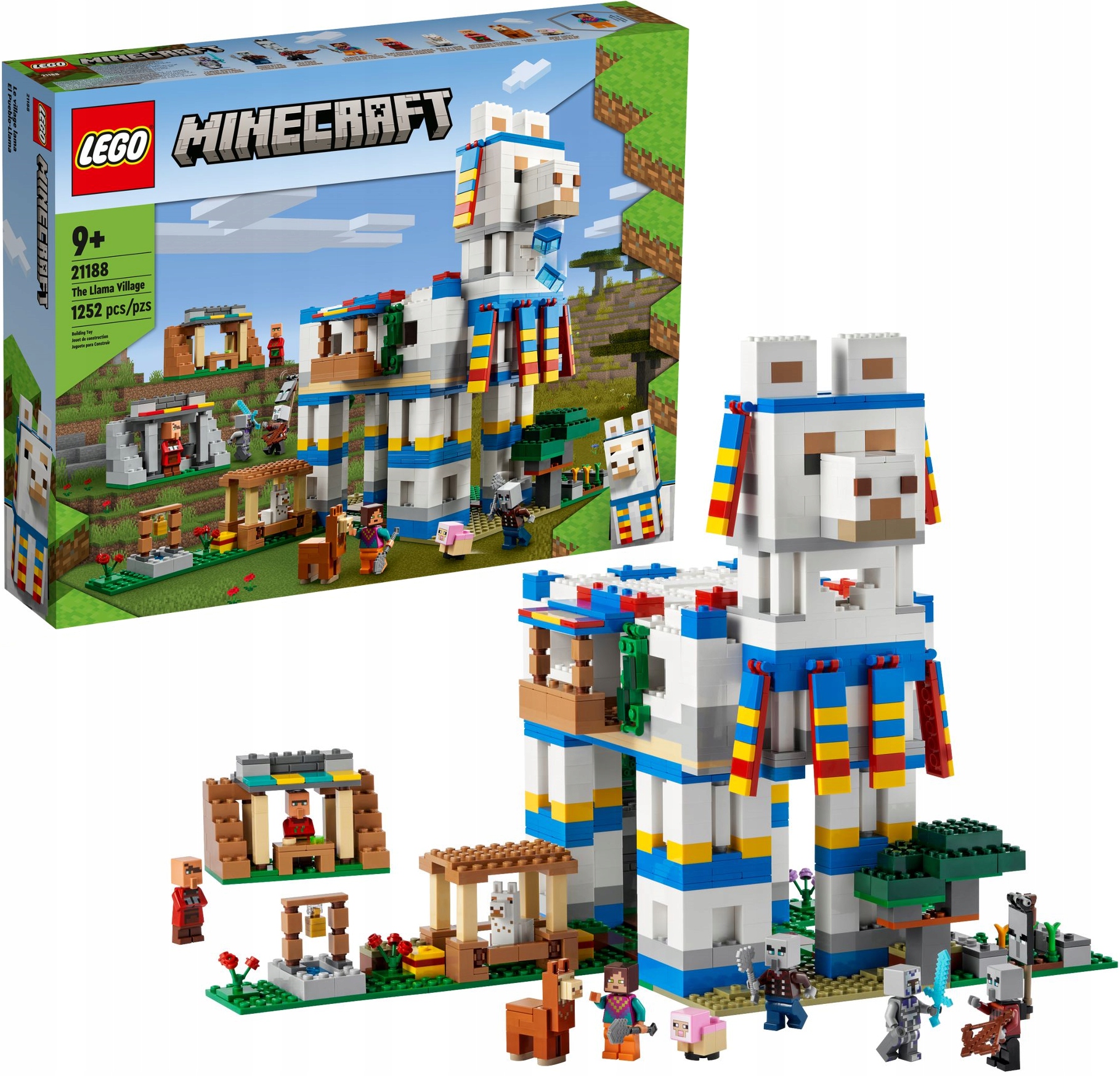 LEGO MINECRAFT 21188 FIGURKA LAMA MONUMENT LAM WIOSKA LAMY ...