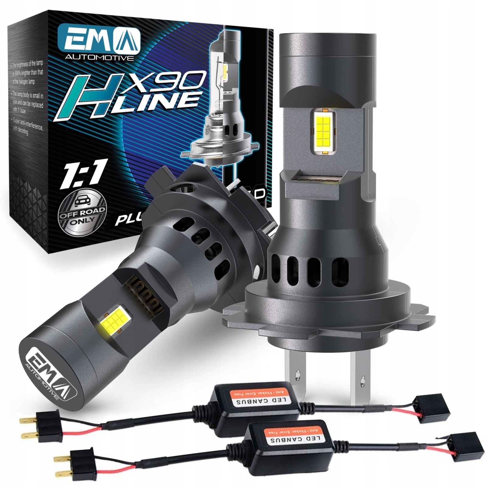 Żarówki Retrofit Led H7 1 do 1 VOLKSWAGEN AUDI MERCEDES OPEL MODUŁ CANBUS 5905679870457 za 164 ...