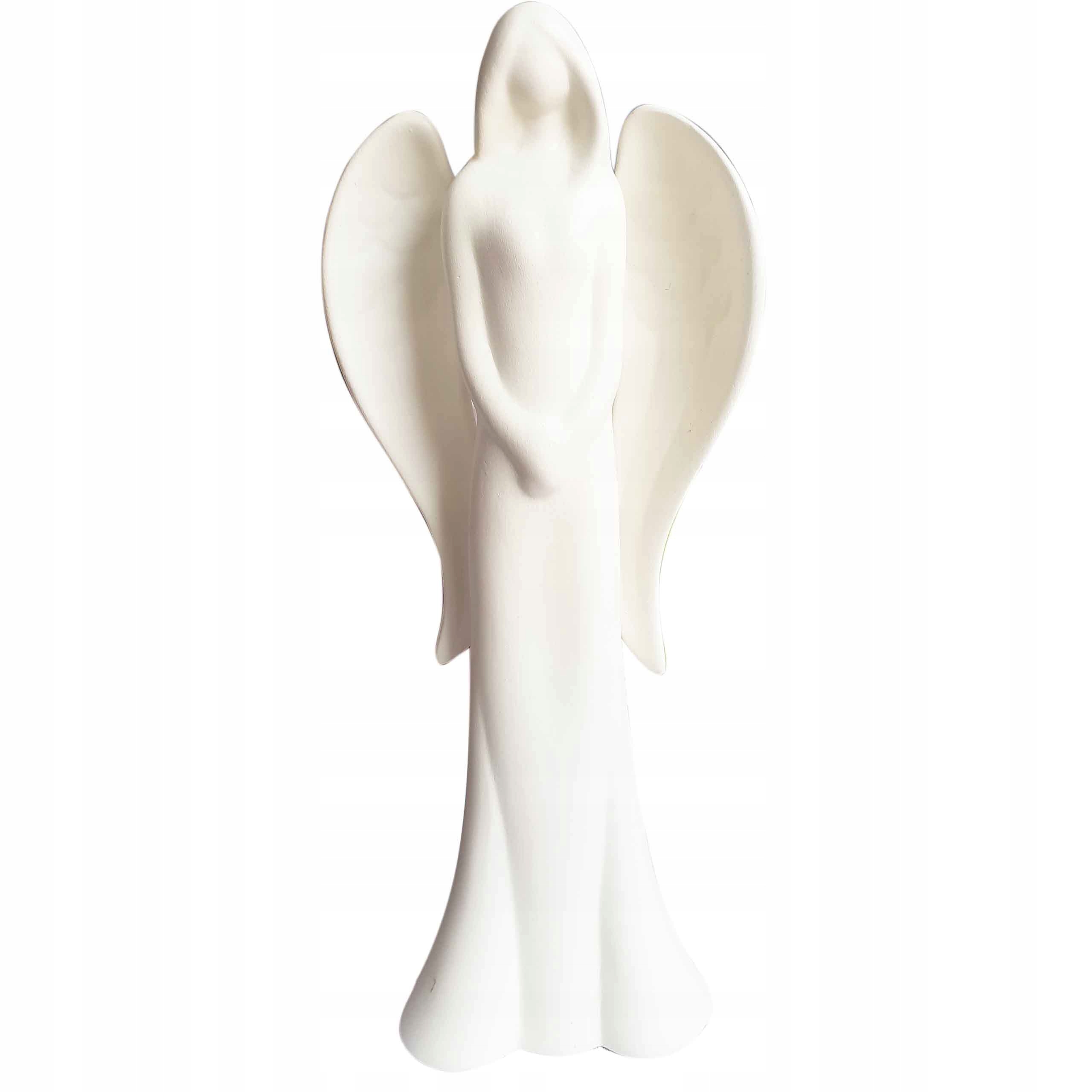 Ceramiczna figurka ANIOŁ Aniołek BIAŁY MAT 30cm M (24567) • Cena ...