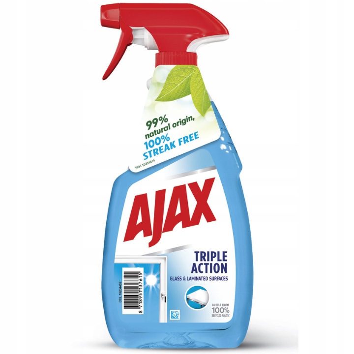 Ajax Triple Action płyn do mycia szyb 500 ml (8718951137615) • Cena, Opinie • Środki czyszczące ...