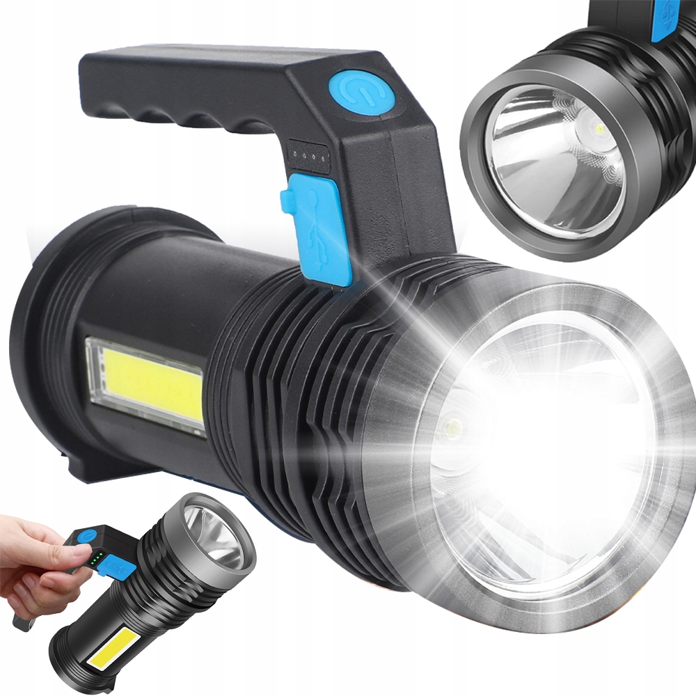 LATARKA AKUMULATOROWA LED SZPERACZ BARDZO MOCNA - WSK01M0 - 13353602829 ...