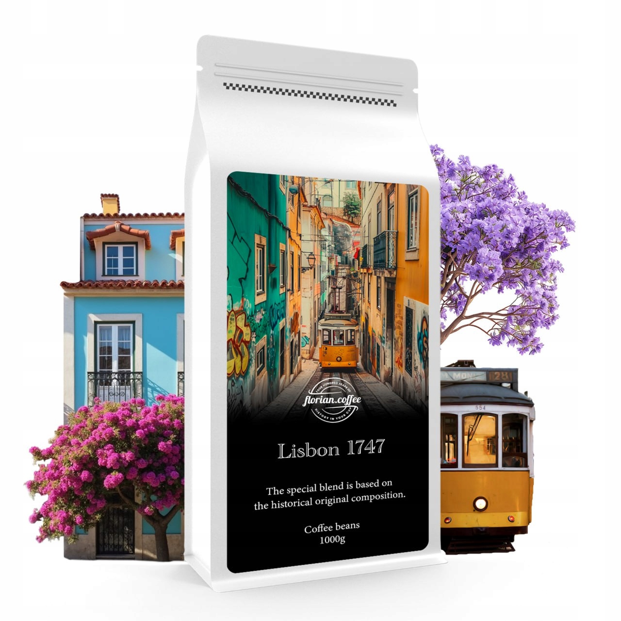 Kawa ziarnista 1kg Lisbon White Label | Mieszanka | Crema ...