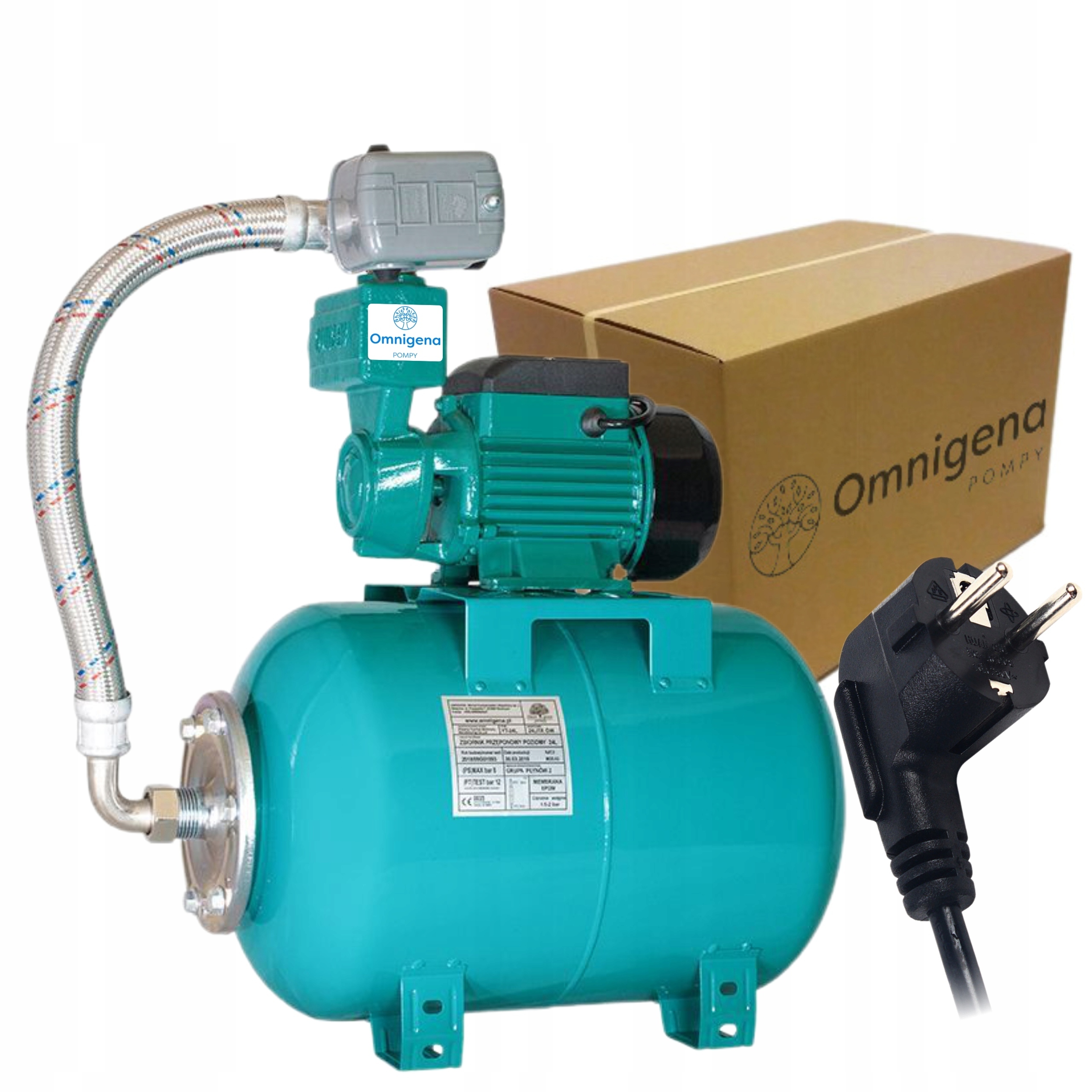 OMNIGENA HYDROFOR POMPA WZ 750 230V ZESTAW HYDROFOROWY NA ZBIORNIKU 50L ...