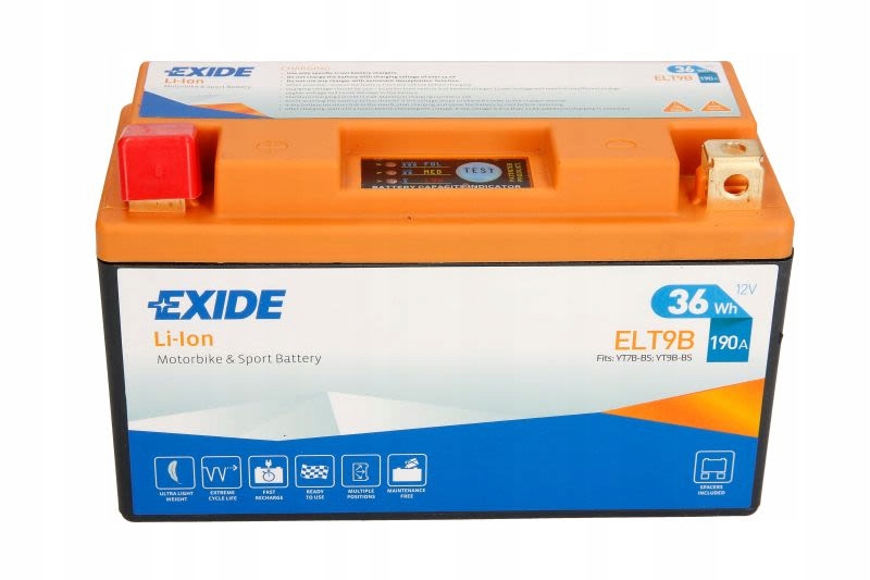 ELT9B - Акумулятор EXIDE 12V 3AH / 190A Li-Ion L+ купити на Avtoex з ...