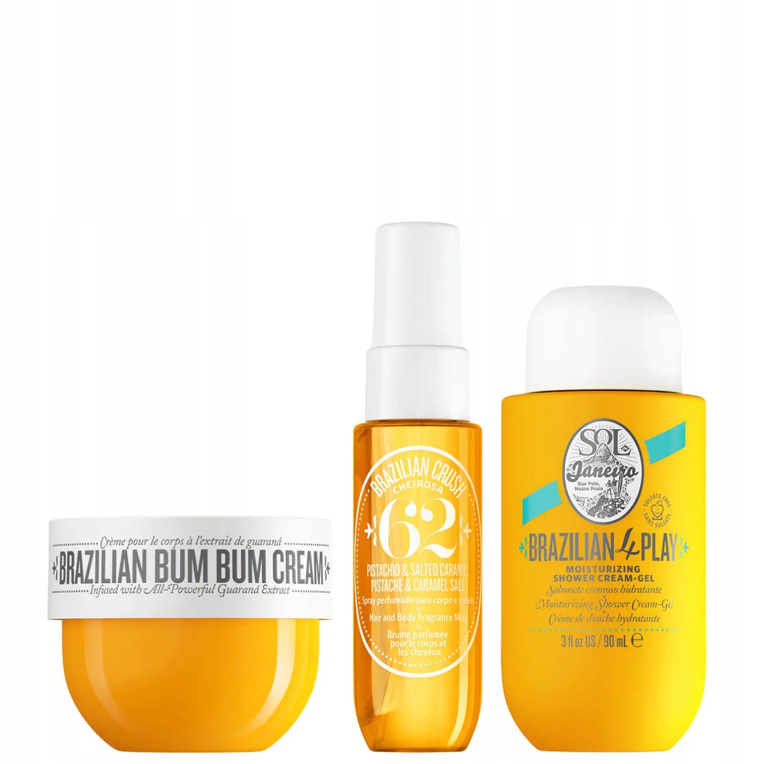 Sol de Janeiro Brazilian Bum Bum zestaw krem mgiełka do ciała żel ... Sol de Janeiro Brazilian Bum Bum zestaw krem mgiełka do ciała żel ...
