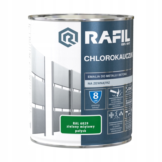 RAFIL EMALIA CHLOROKAUCZUKOWA 0,75l ZIELONY MIĘTOWY 6029 (5903973231882 ...