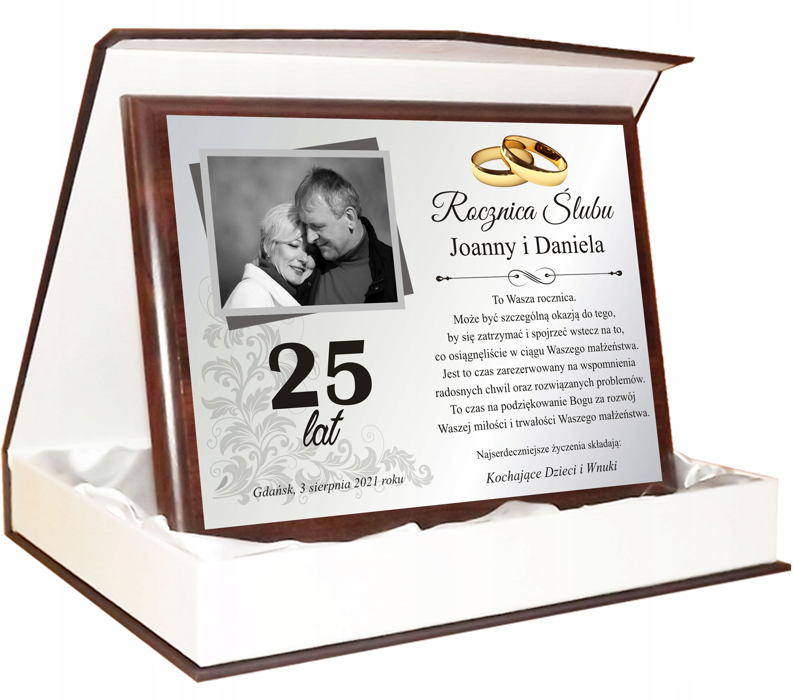 PREZENT ROCZNICA ŚLUBU JUBILEUSZ 25 30 45 50 +ETUI (30 45 50 40 25 ...
