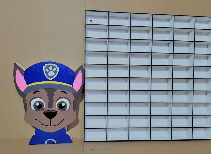 Max CHASE PSI PATROL płyta HDF Półka 100 wnęk 12579420543 - Allegro.pl