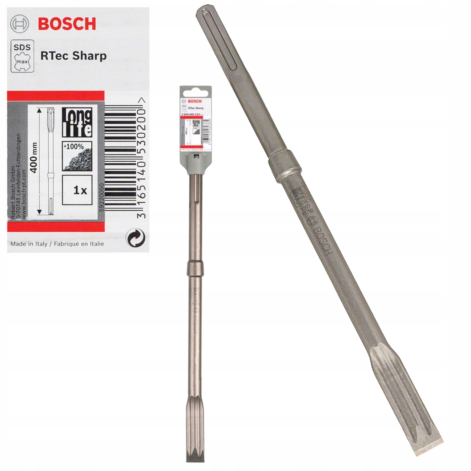 Bosch DŁUTO RTec Sharp SDS-MAX 25 X 400mm SAMOOSTRZĄCE 2608690124 ...
