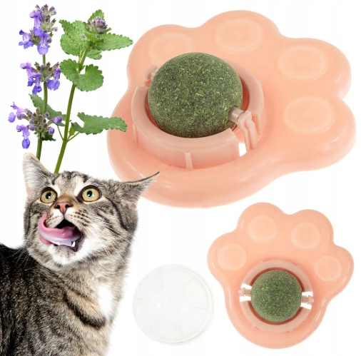 Hračka pre mačky s mačacou mätou Wesolypupil CAT ROTATING MINT BALL ...