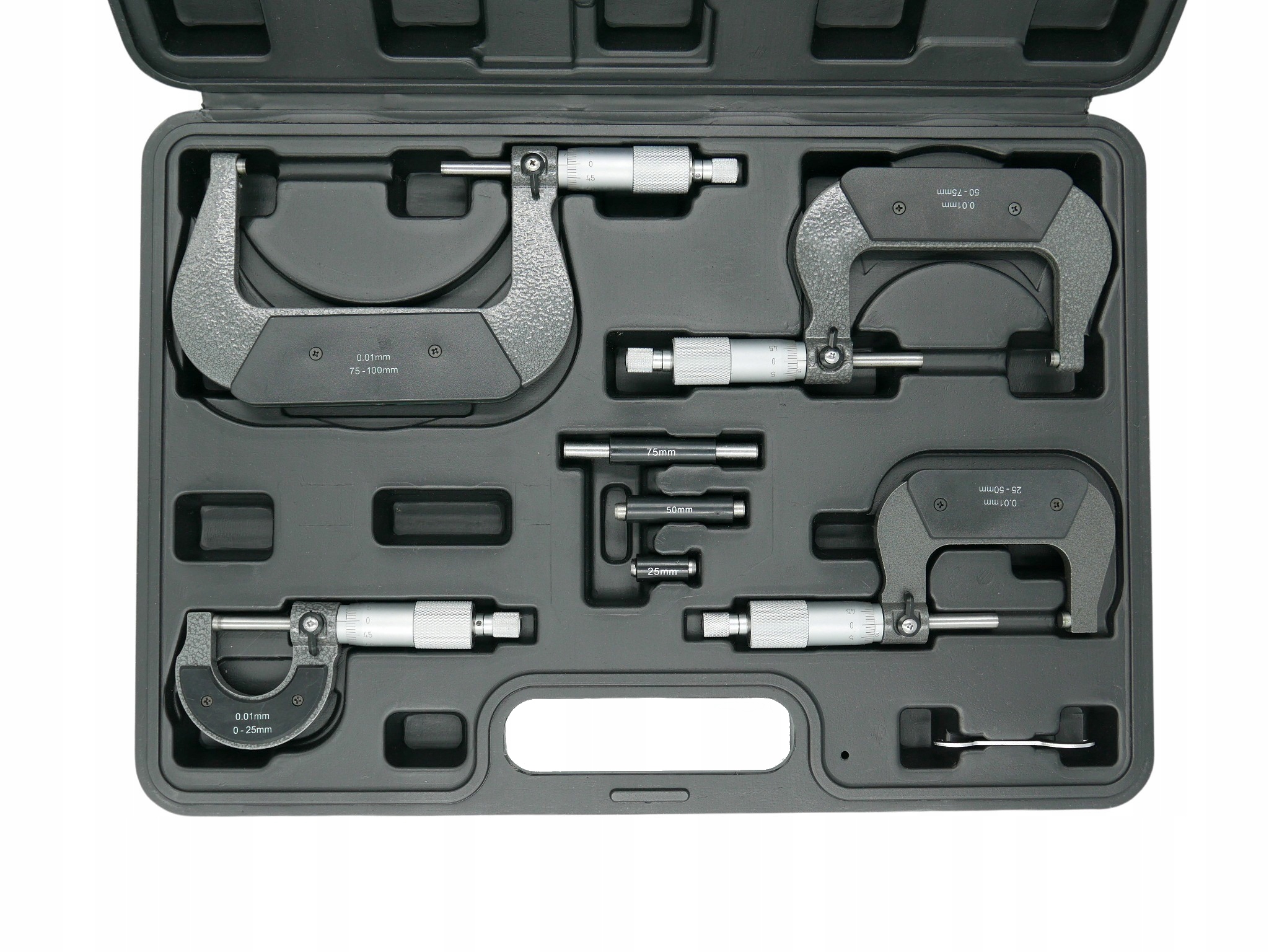 MIKROMETRY 0-100 mm SADA 4x VNĚJŠÍ MIKROMETR, (5907580111988) • Ceny ...