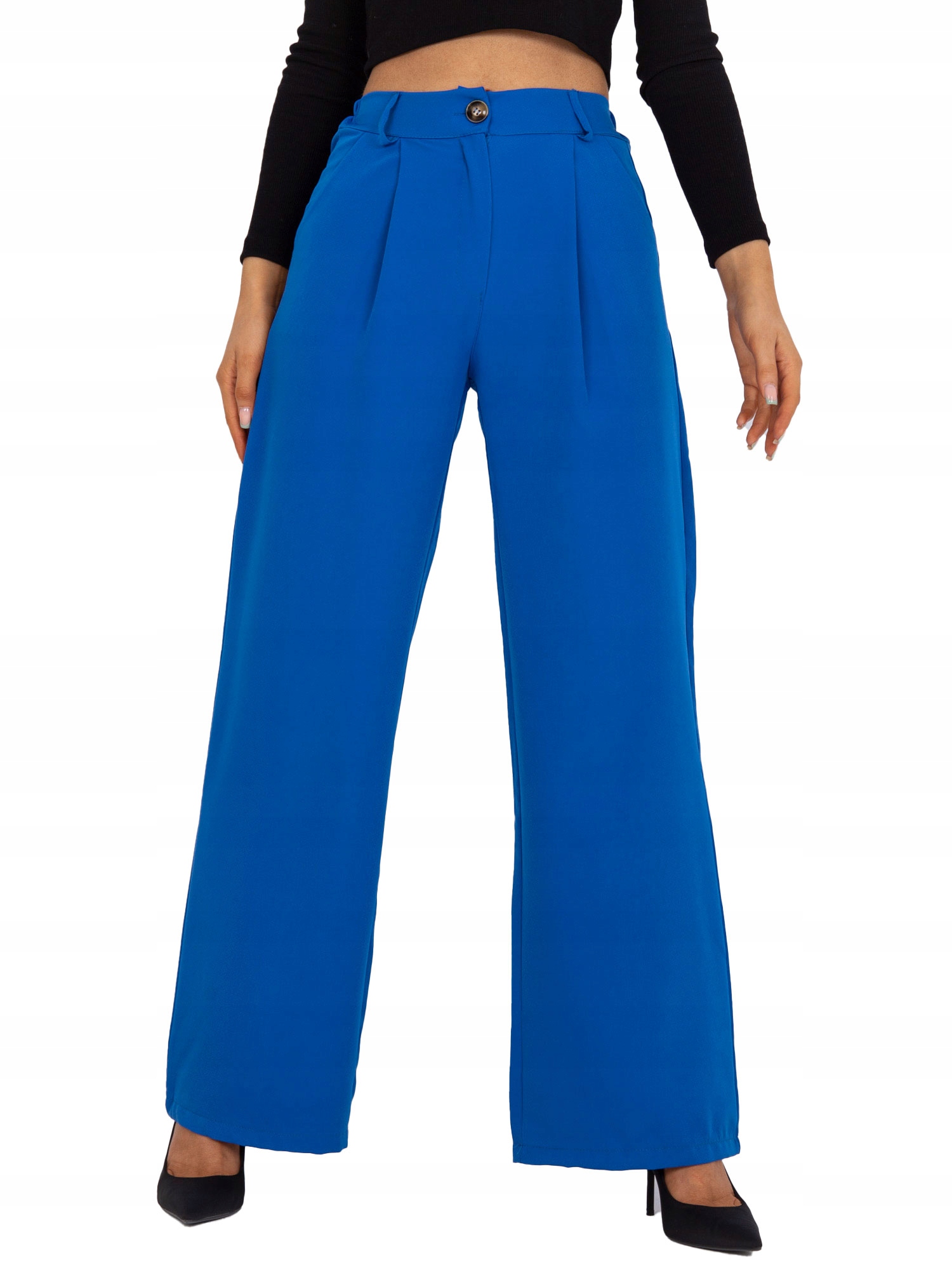 Eleganckie Spodnie Damskie szwedy szerokie - XL 12100773010 - Allegro.pl