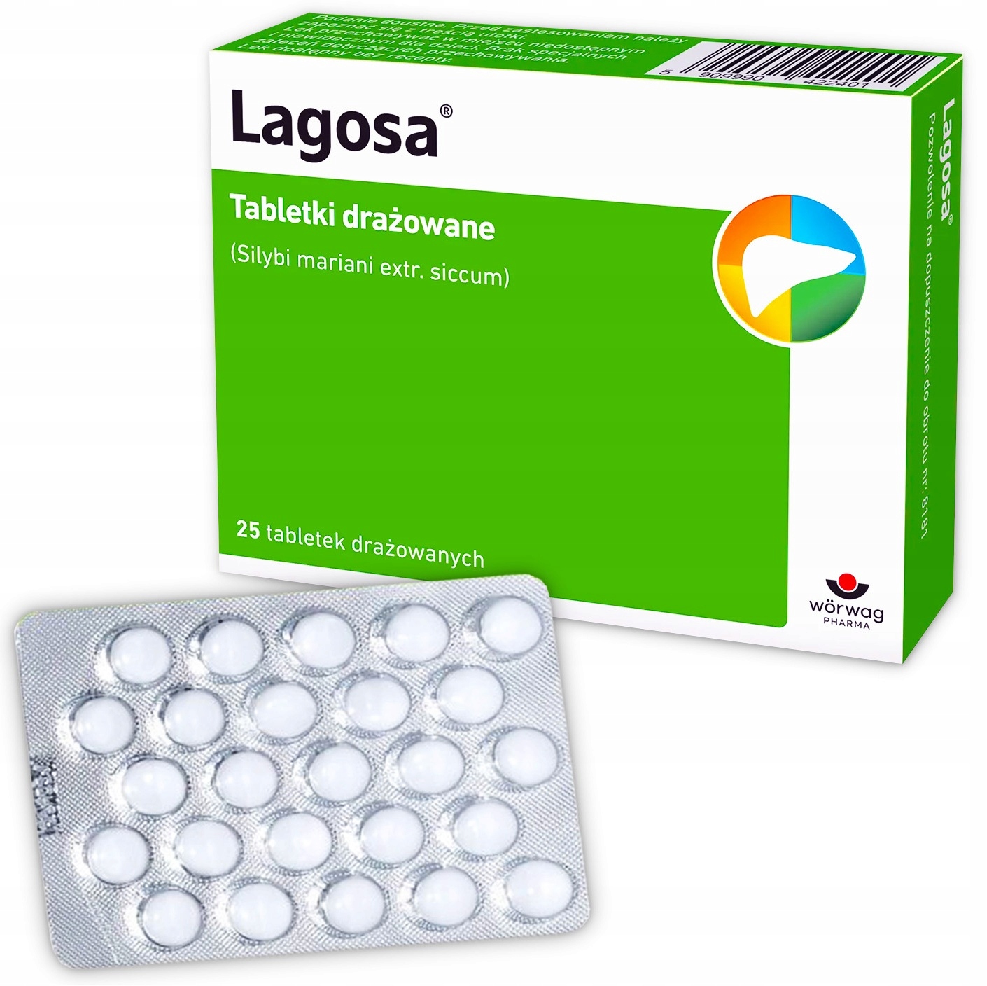 LAGOSA lek na wątrobę 150 mg 25 tabletek (5909990422401) • Cena, Opinie ...
