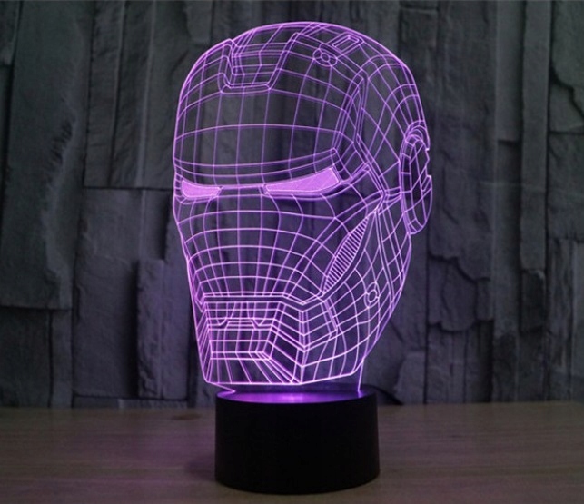 Lampka Nocna Iron Man Marvel Led Imię Grawer - Plexido | Sklep EMPIK.COM