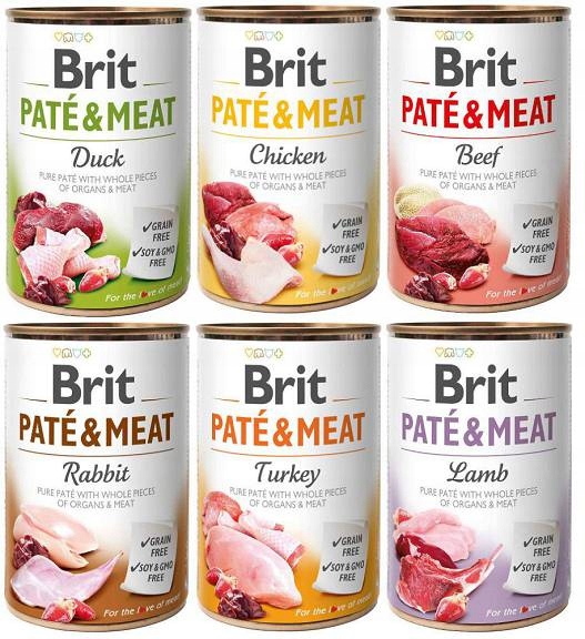 BRIT PATE&MEAT MIX SMAKÓW KARMA DLA PSA 6x400g (6911979686888) • Cena ...