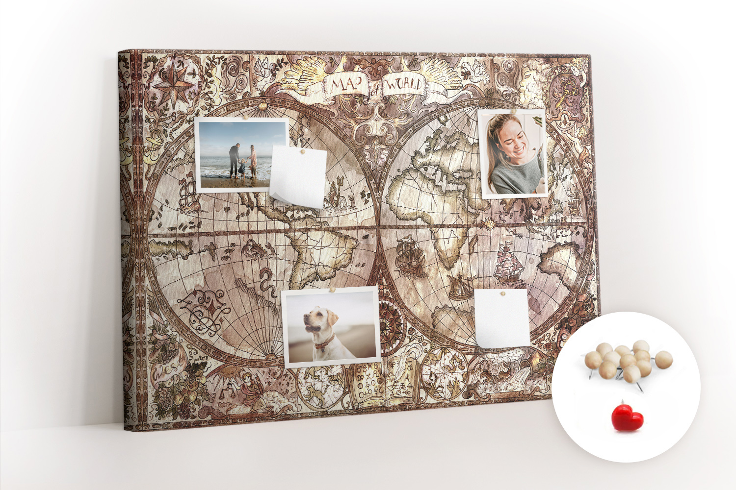 Tablica Memo Korkowa Notatki Antyczna Mapa Atlasu (4068302583856 ...