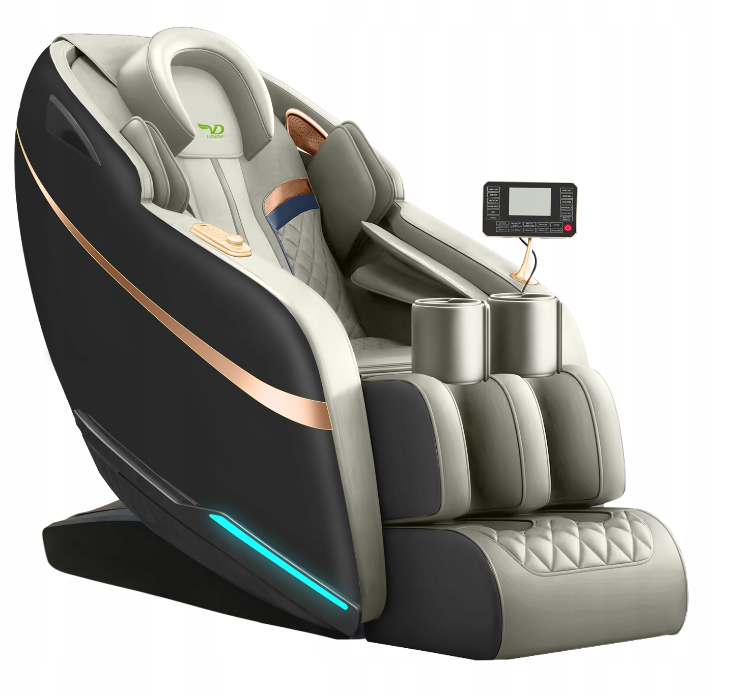 Fotel masujący Bodyline Health and Massage brązowy (7630377945197 ...