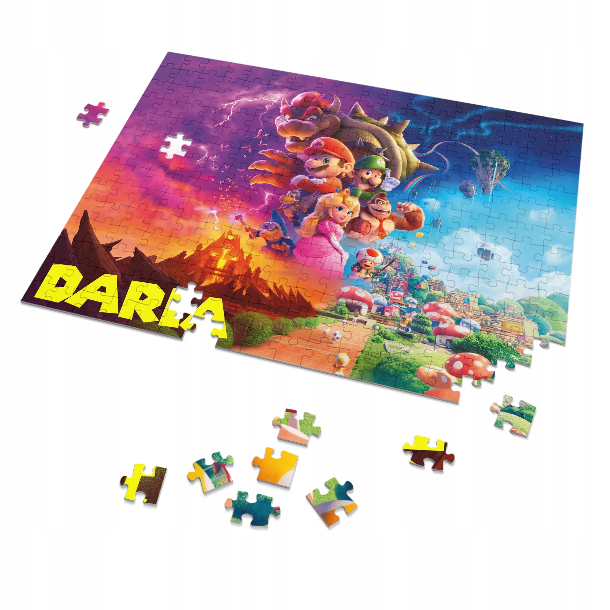 Puzzle + IMIĘ + pudełko SUPER MARIO BROS A4 110 el 13559596656 - Allegro.pl Puzzle + IMIĘ + pudełko SUPER MARIO BROS A4 110 el 13559596656 - Allegro.pl