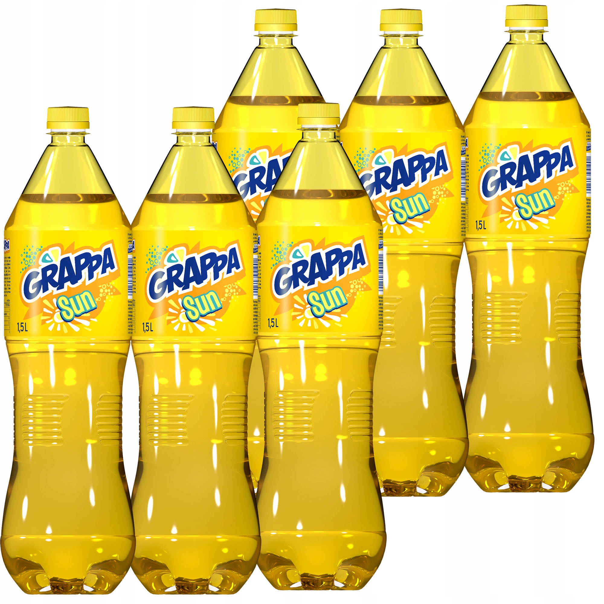 Grappa Sun Napój gazowany o smaku ananasowym 1,5 l x 6 sztuk ...