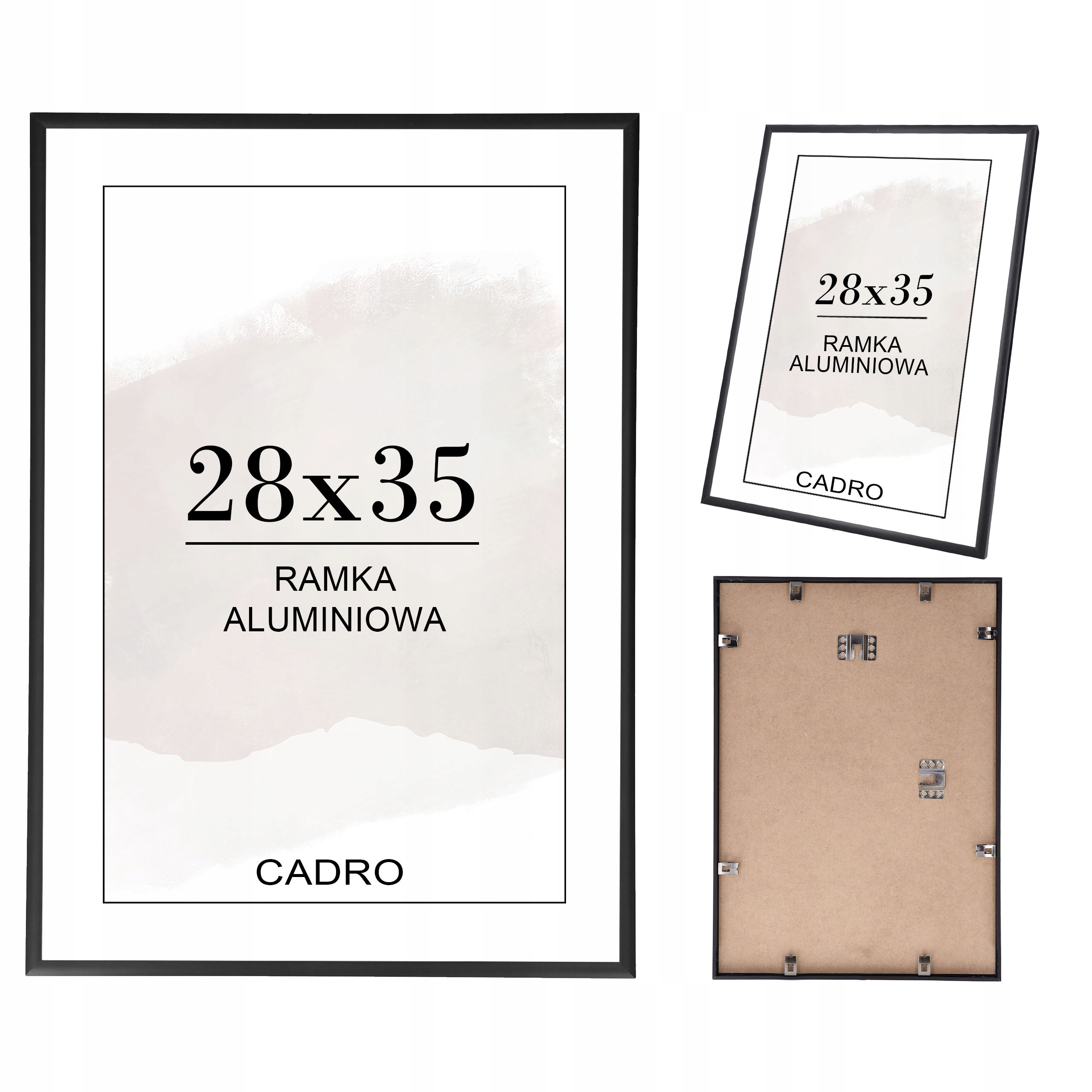 Ramka na zdjęcia 28x35 ramki aluminiowa czarna (5903822657566) • Cena ...