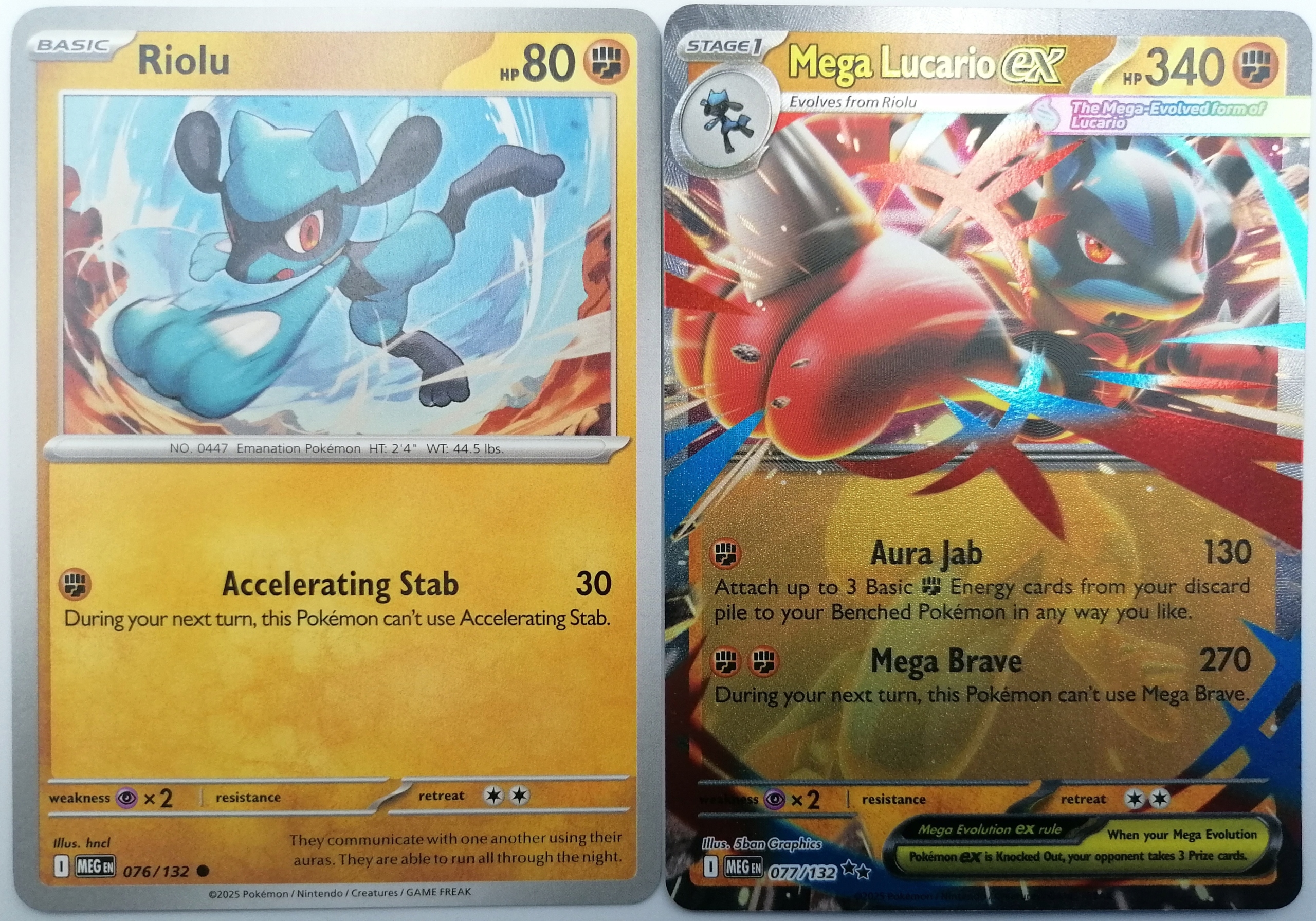 MEG | Riolu 76/132 + Mega Lucario ex 77/132 | Oryginalna karta Pokemon TCG - Stan: Nowy 45.00PLN ...