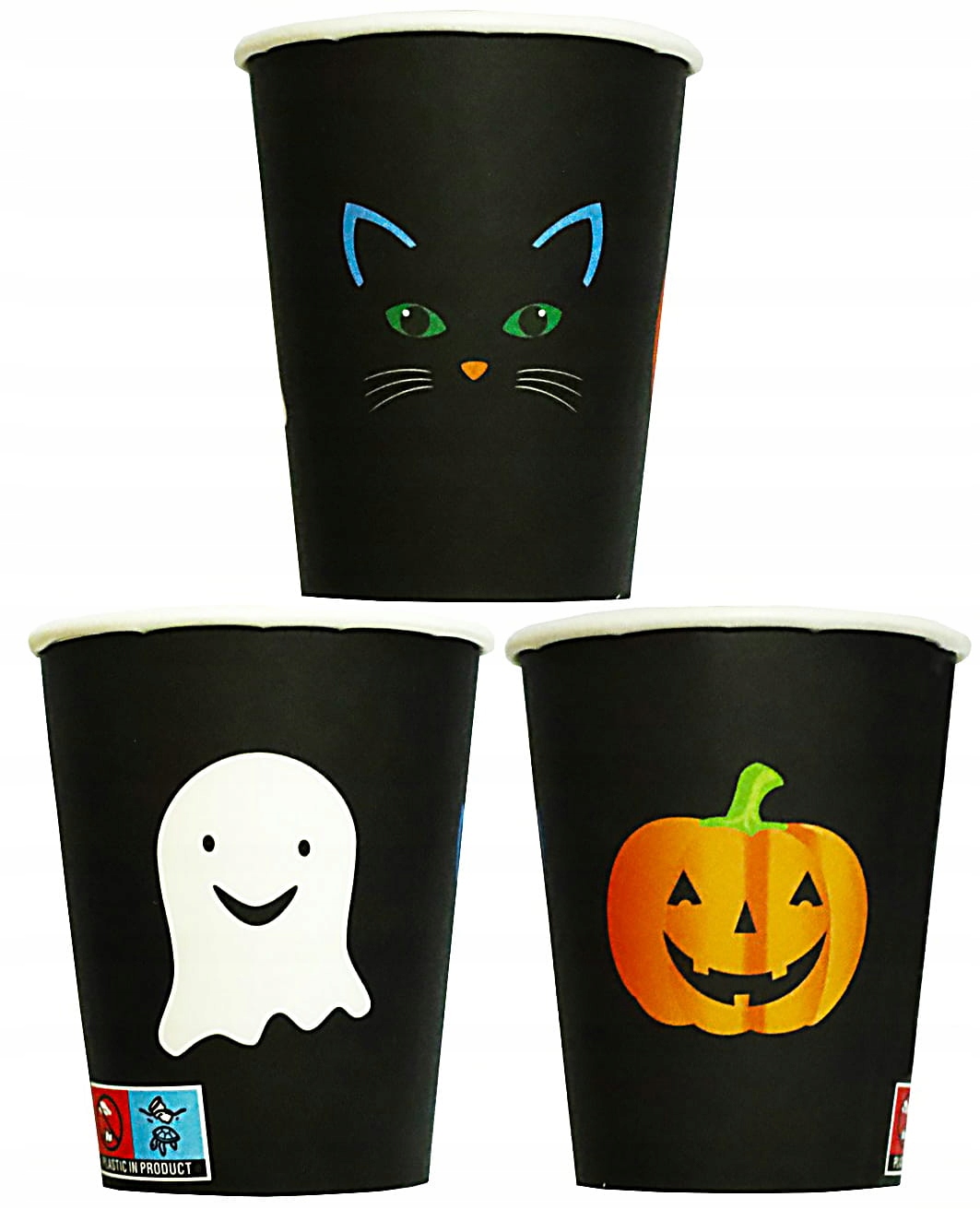 Kubeczki na Halloween Duch Kot Dynia - 250 ml - 6 szt 14462947696 ... Kubeczki na Halloween Duch Kot Dynia - 250 ml - 6 szt 14462947696 ...