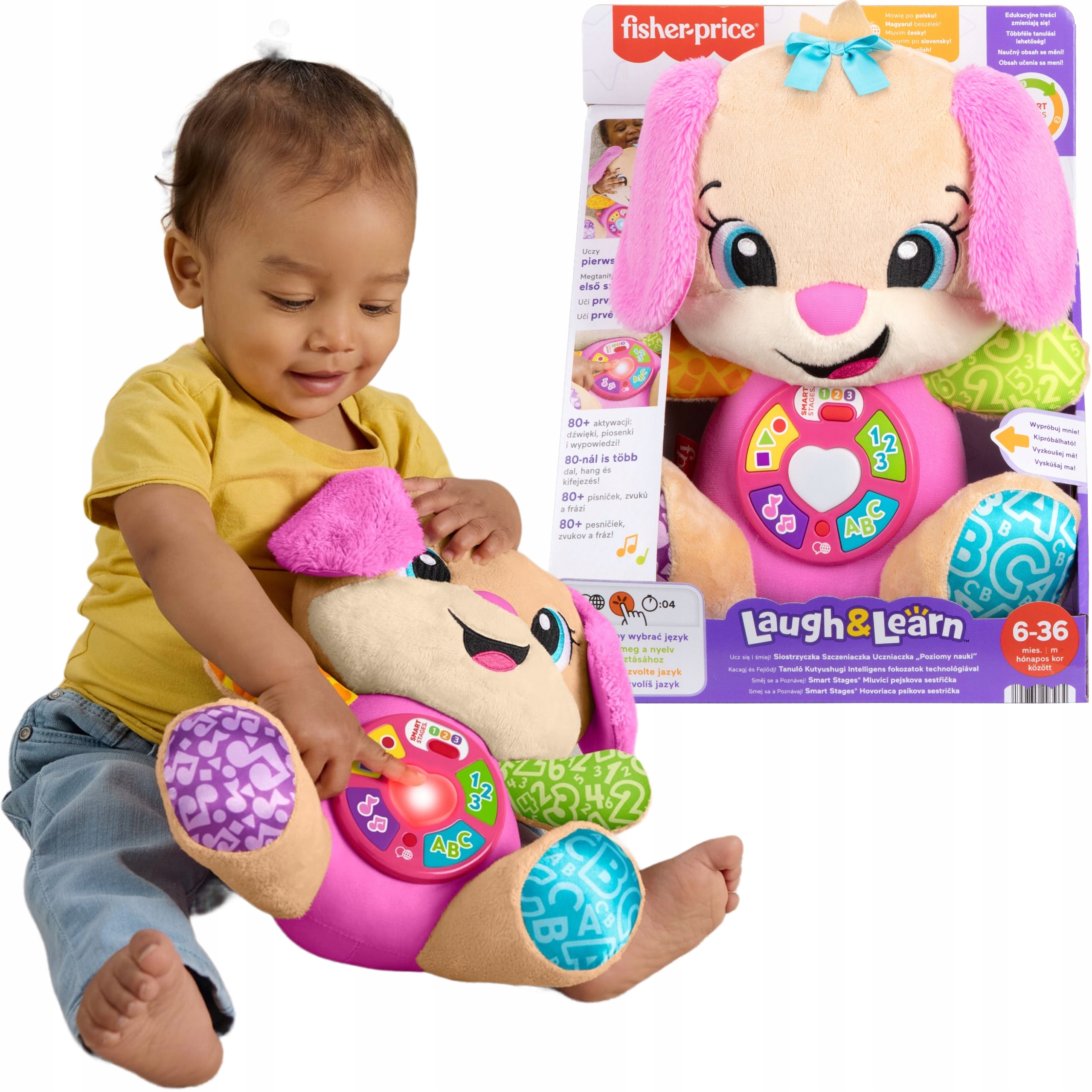 FISHER PRICE INTERAKTYWNA SIOSTRZYCZKA SZCZENIACZKA UCZNIACZKA PIESEK ...