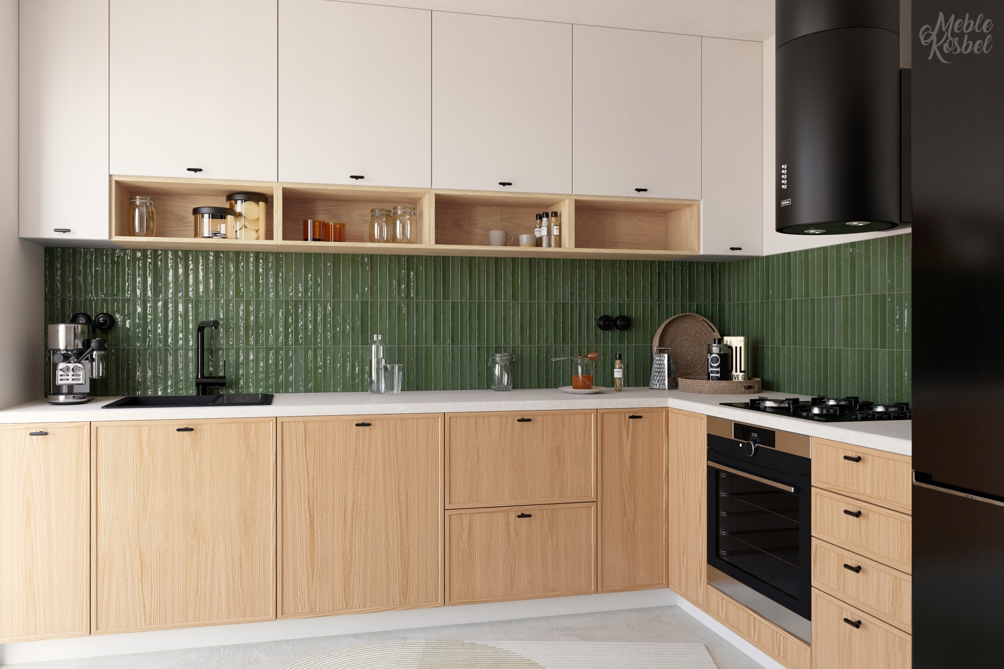 FORNIROWANE Meble Kuchenne Szafki Kuchnia RAMI • Cena, Opinie • Zestawy ...