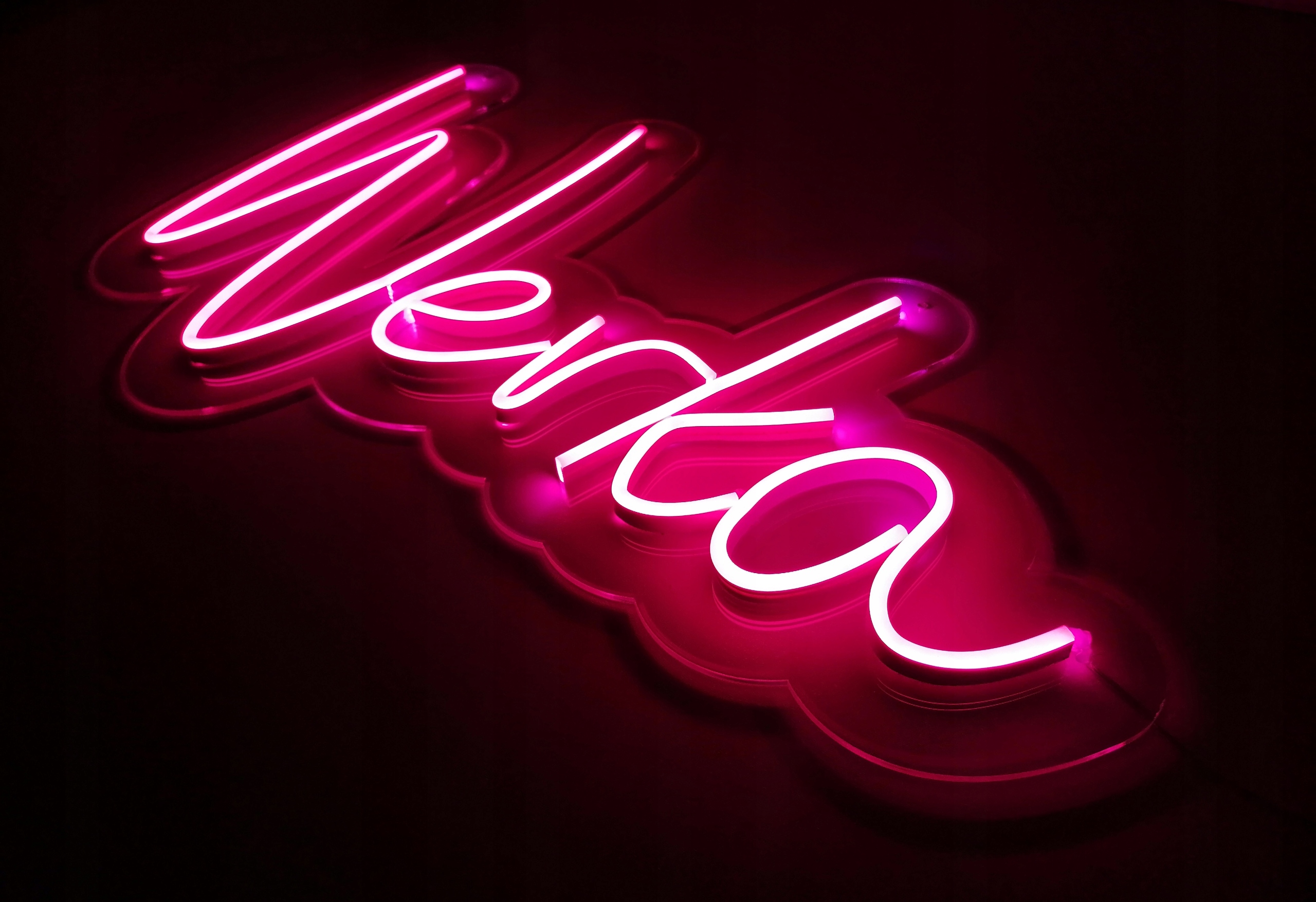 NEON LED dekoracja ścienna DOWOLNE IMIĘ neon panel napis dowolny z ...