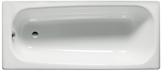 Wanna prostokątna stalowa Roca Contesa odpływ z boku 120 x 70 cm ...