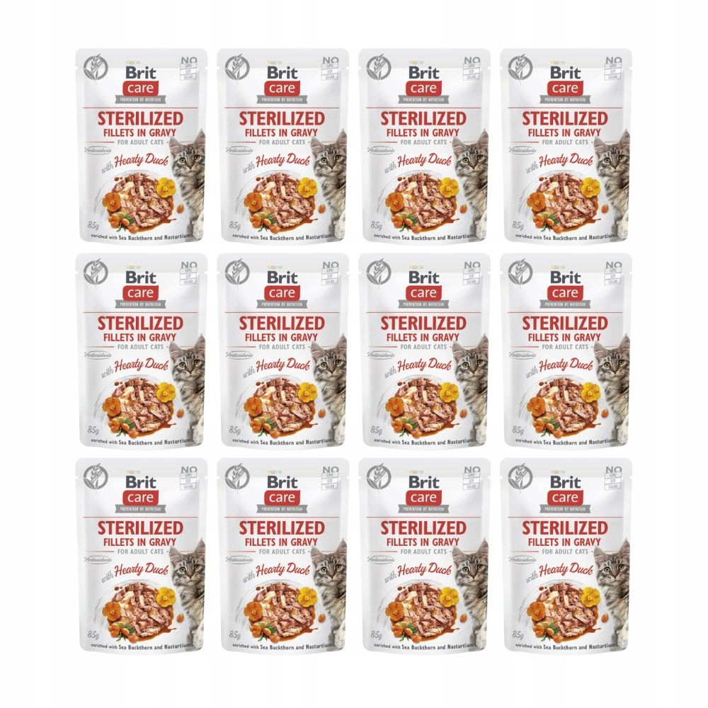 BRIT - CARE Cat Sterilized Mokra karma dla kota filet z kaczki w sosie ... BRIT - CARE Cat Sterilized Mokra karma dla kota filet z kaczki w sosie ...