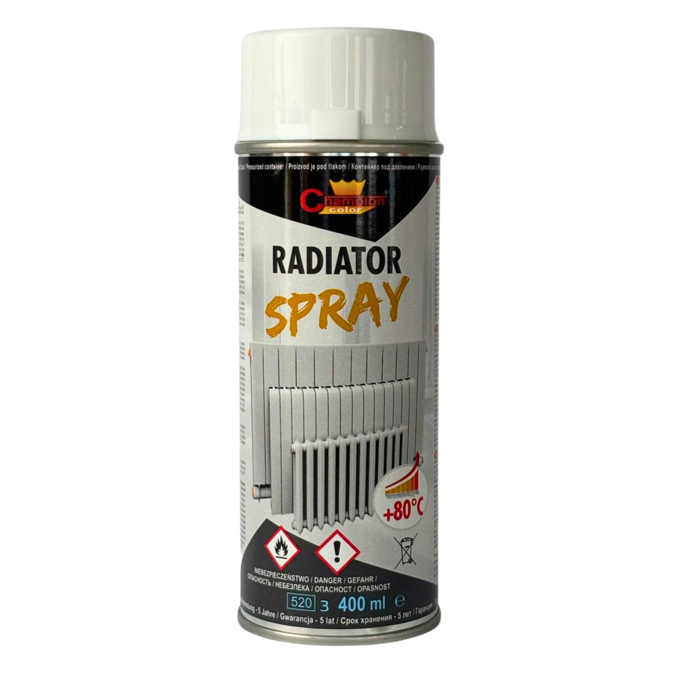 Farba Spray do Kaloryferów Grzejników Radiator CHAMPION 400ml BIAŁA ...