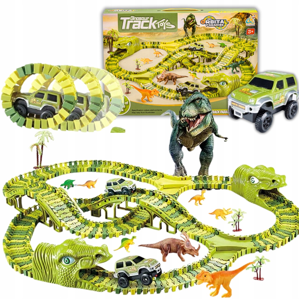 MEGA ZÁVODNÍ DRÁHA DINOSAURUS PARK MAGIC TRACK AUTÍČKO KONSTRUKČNÍ SADA ...