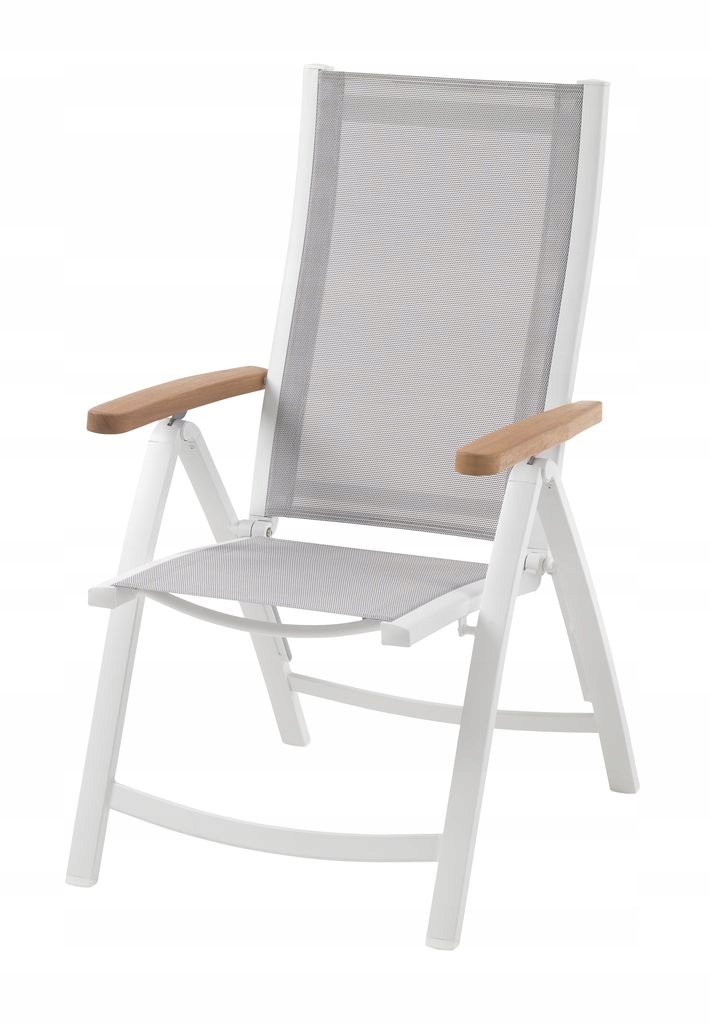 Krzesło ogrodowe pozycyjne ALUMINIOWE Slite Jysk BIAŁE (Jysk Slite ...