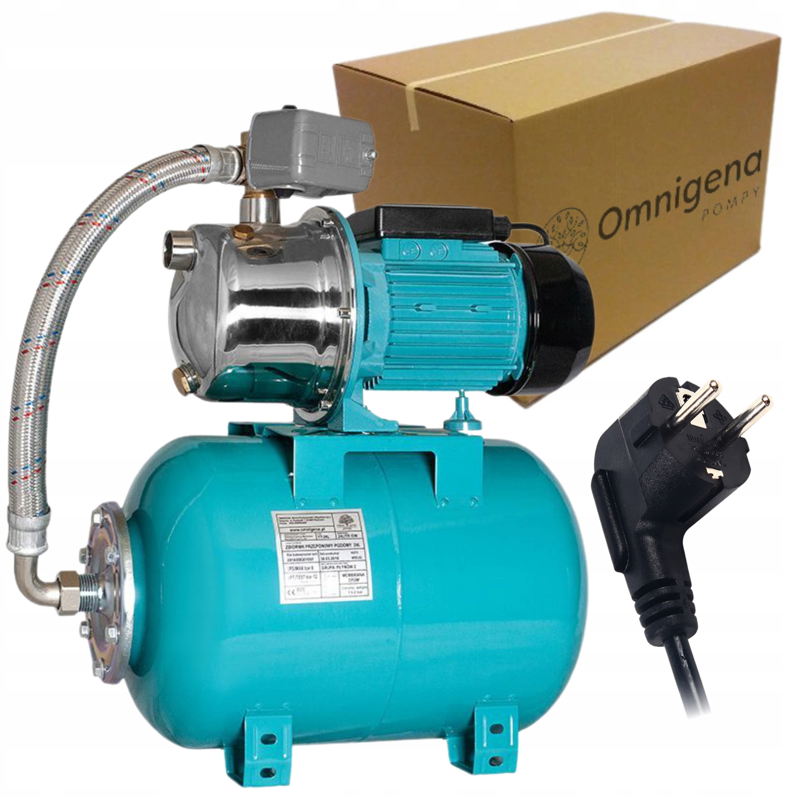 OMNIGENA HYDROFOR JY 1000 230V POMPA 1,1kW ZESTAW HYDROFOROWY HYDROFOR ...
