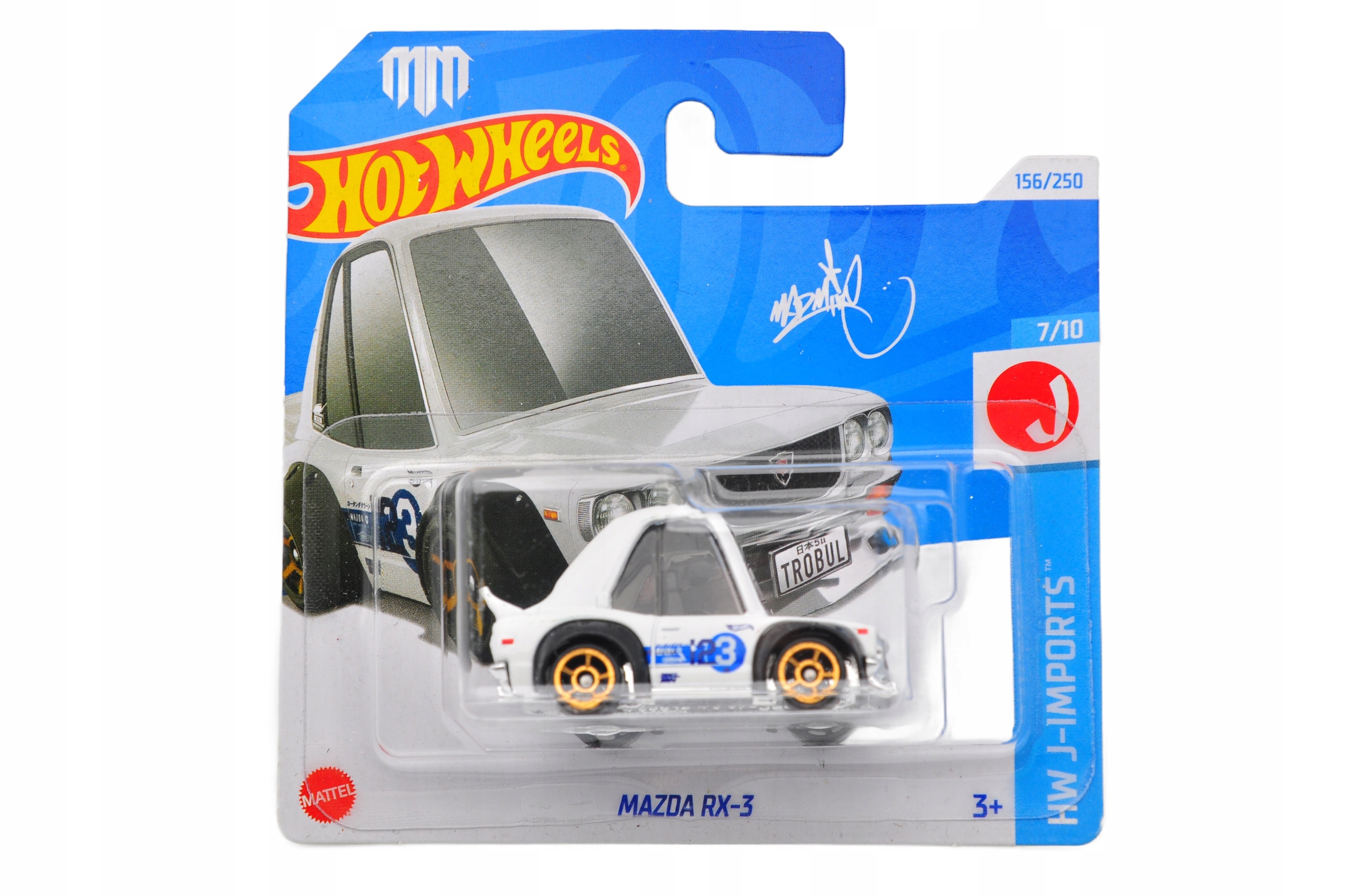 MAZDA RX-3, Hot Wheels, Kisautó, Fröccsöntött Htd77-N521, Fehér, 1:64 ...