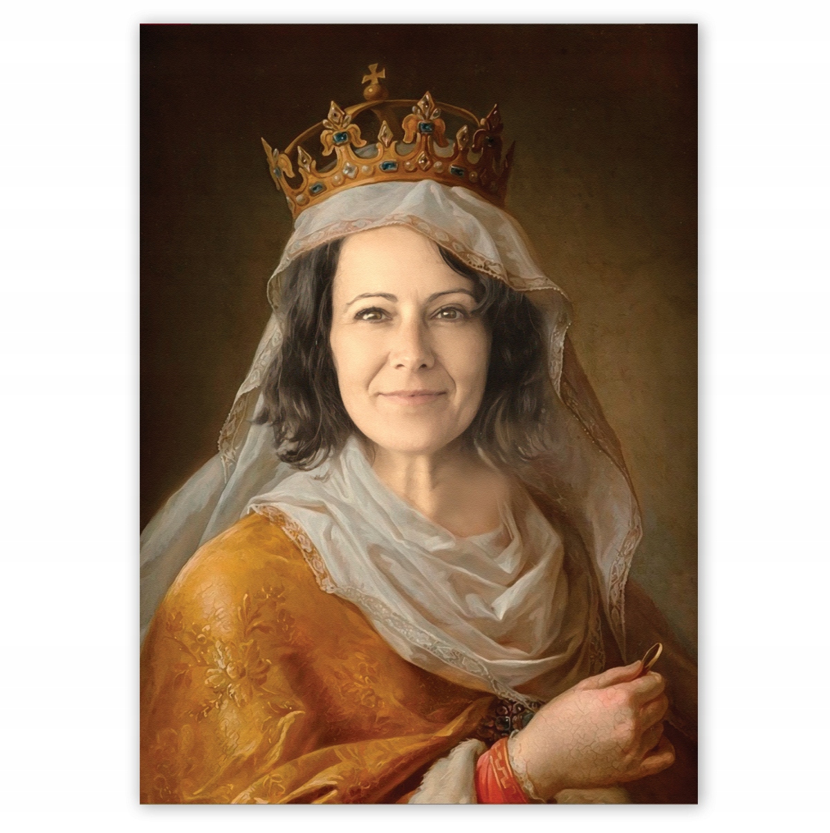 Portret KRÓLOWA #2 z TWOIM zdjęciem obraz 30x40 (Prezent Królewski ...