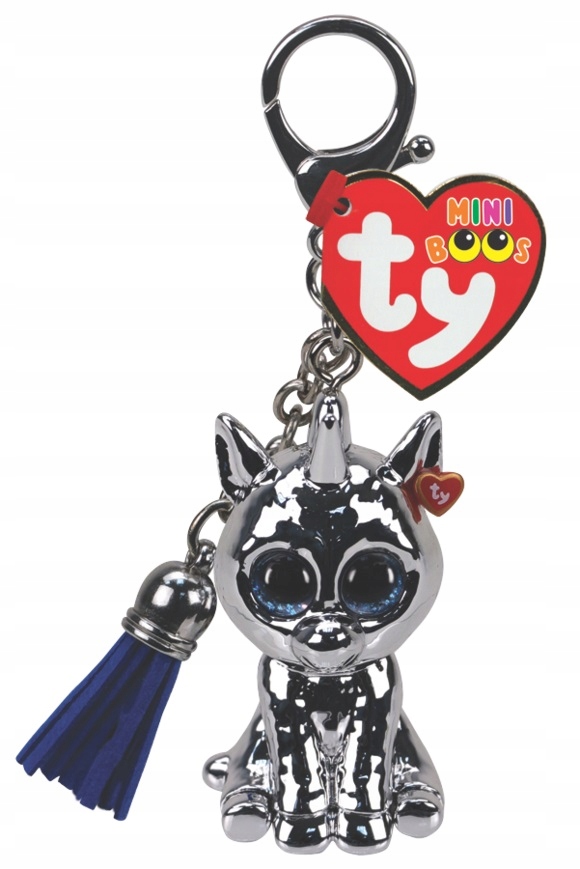 MINI BOOS CLIP JEDNOROŻEC SILVER ZAWIESZKA BRELOK DO KLUCZY PLECAKA ...