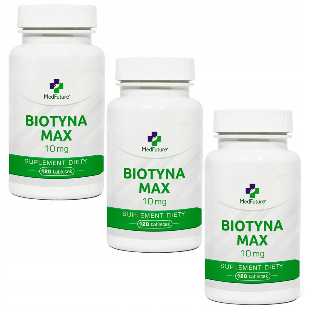 BIOTYNA MAX 10 mg Piękne włosy, skóra, paznokcie 360 tabletek 3 ...