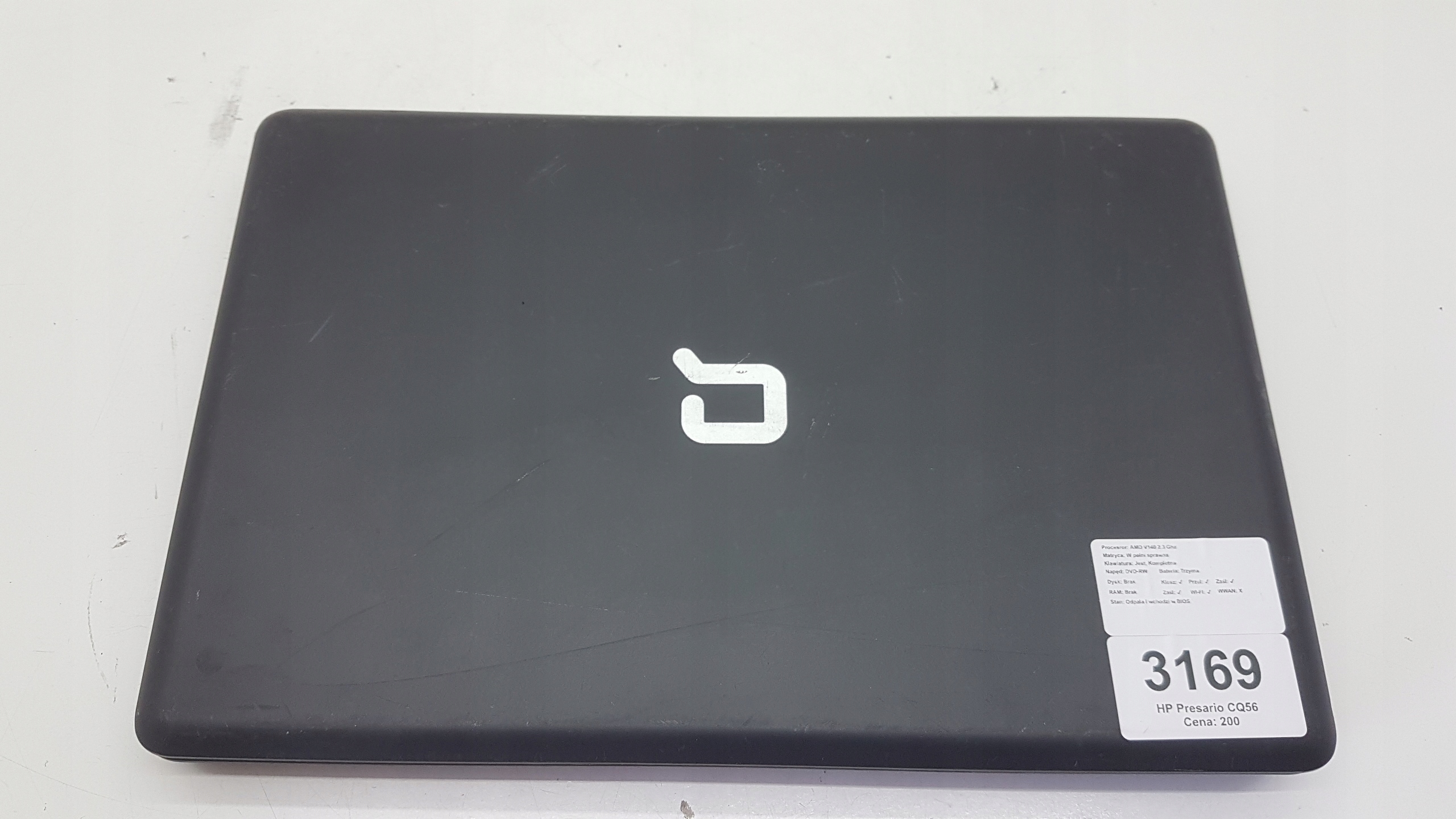 Laptop HP Presario CQ56 (3169) - Sklep, Opinie, Cena w Allegro.pl