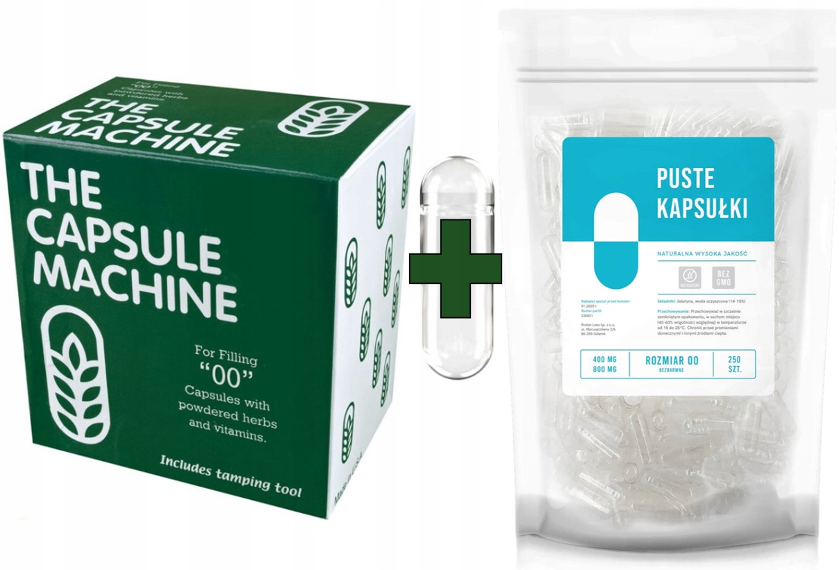 The Capsule Machine | Kapsułkarka do kapsułek rozmiar 00 + kapsułki 250 ...