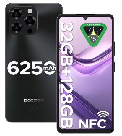 Smartfon DOOGEE Note 58 8GB + 24GB / 128GB 6.75" Android 15 Czarny ...