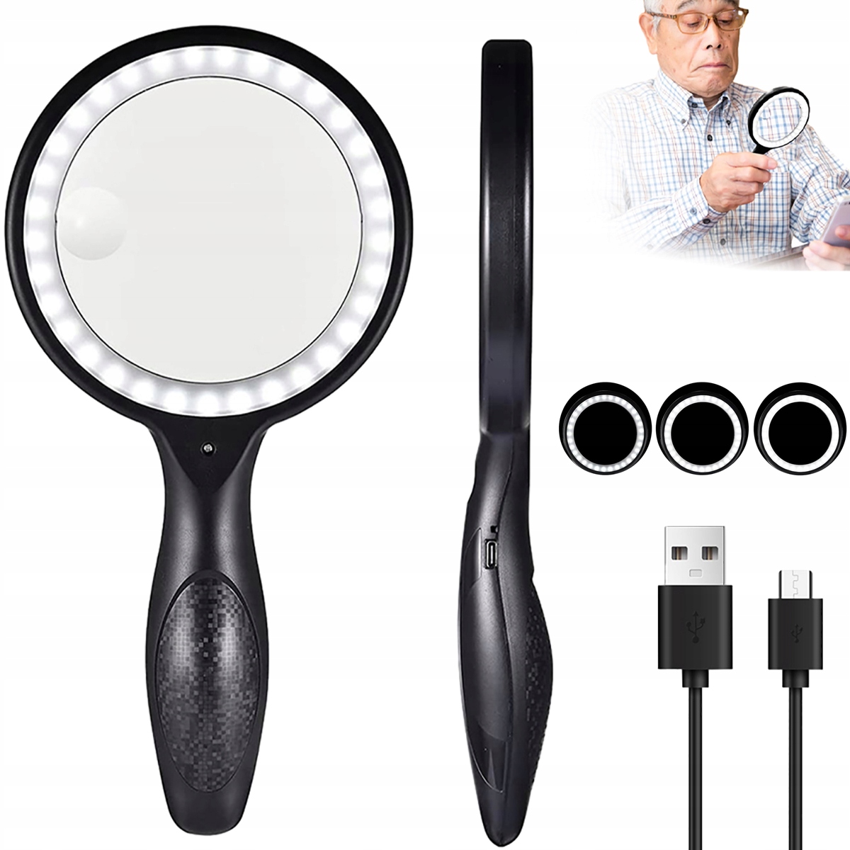 Lupa z Podświetleniem 30x - Niska cena na Allegro.pl