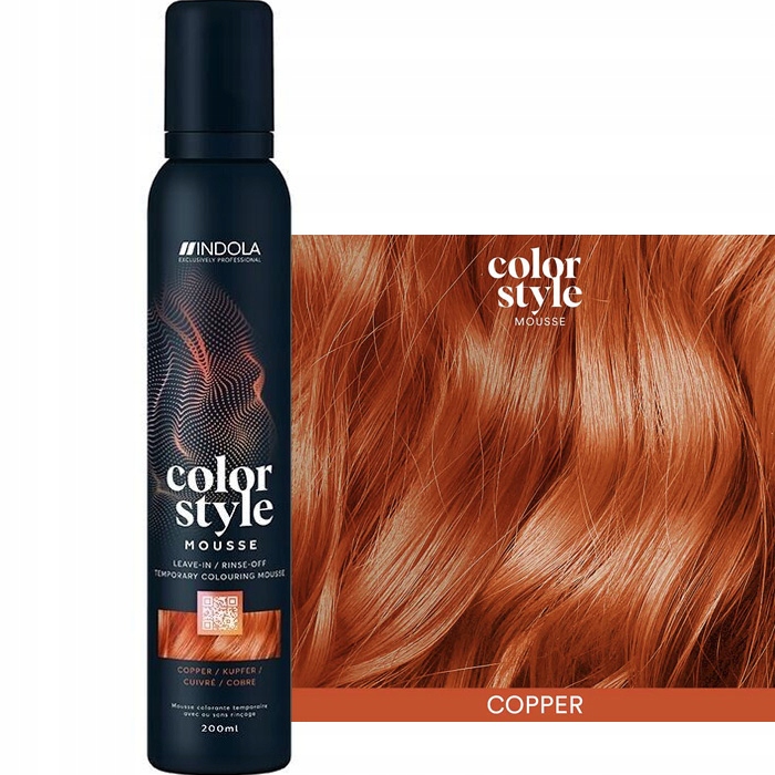 Pianka koloryzująca INDOLA Color Style Mousse Copper Miedziana 200ml ...