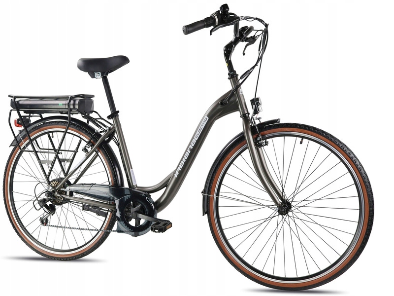 Rower elektryczny INDIANA E-City M18.5 28 cali Czarny - 8015244400679 ...