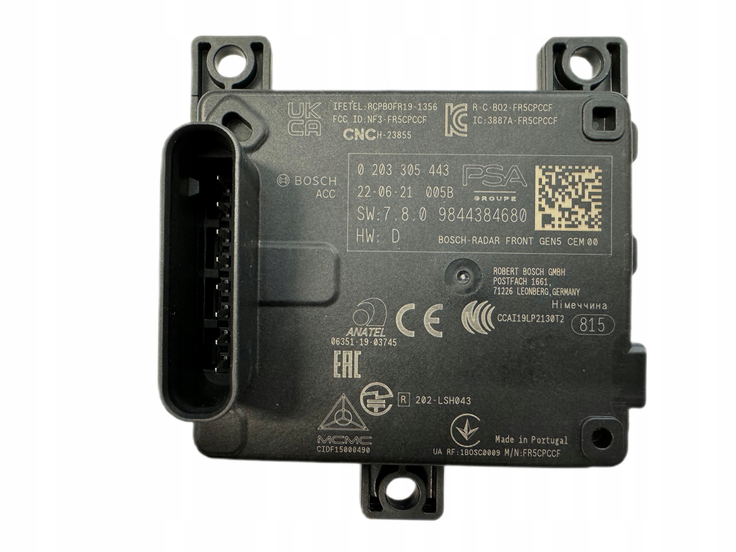 RADAR DISTRONIC OPEL CITROEN PEUGEOT DS OE PSA 9844384680 0203305443 za ...